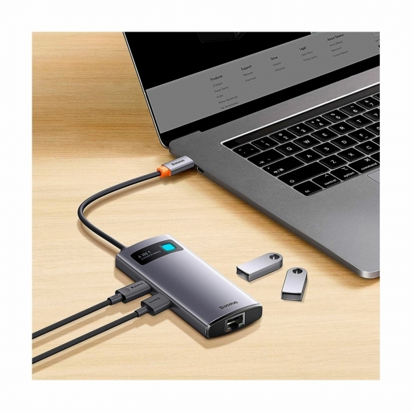 Baseus hub USB TipC 3xTipA + RJ45 WKWG070113 - Tech Trade Center