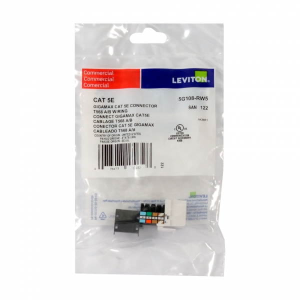 Leviton modul CAT.5e UTP GigaMax 5G108-RW5 - Tech Trade Center